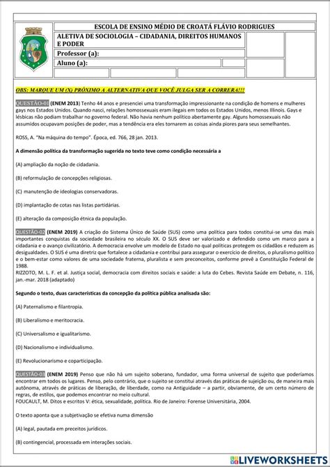 Atividades sobre Direitos Humanos Ideias divertidas e didáticas PDF