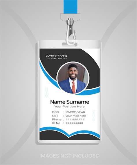Premium Vector Clean Modern Employee Id Card Design Template
