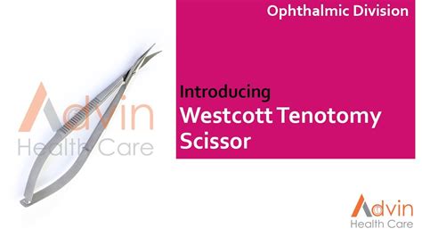 Westcott Tenotomy Scissor YouTube