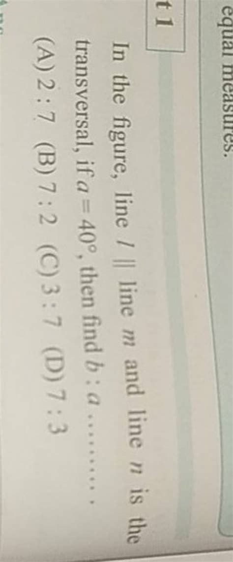 In The Figure Line L Line M And Line N Is The Transversal If A 40 Th