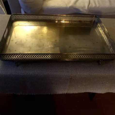 ANCIEN PLATEAU DE service en metal argenté EUR 30 00 PicClick FR