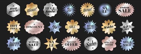 Free Vector Set Of Starburst Promotional Badges Red Price Stickers
