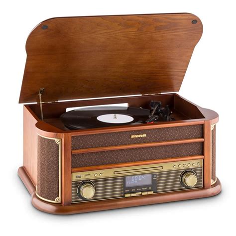 Auna Belle Epoque Dab Stereo Retr Giradischi Dab Bluetooth