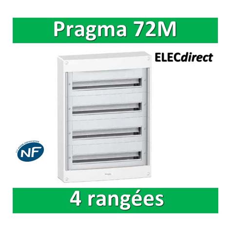 Schneider Coffret électrique PRAGMA 72 modules 4 rangées de 18M