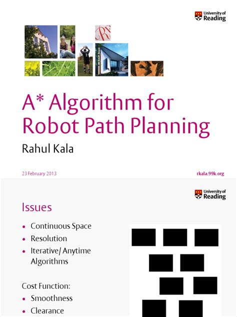 a algorithm for robot path planning