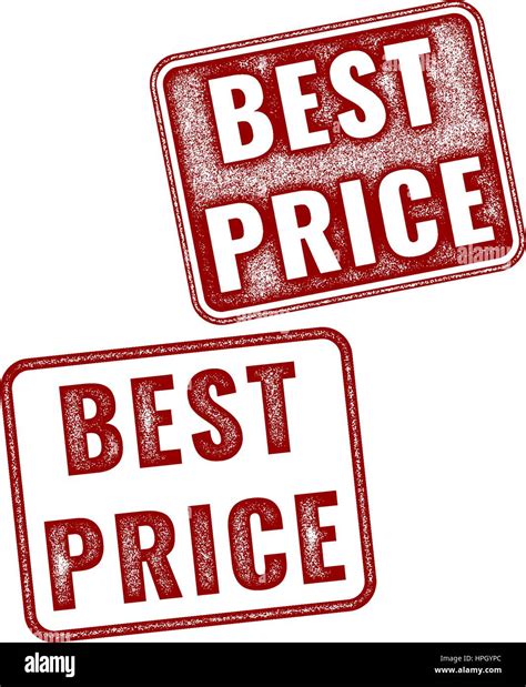 Two Red Realistic Vector Best Price Stamps Isolated On White Background