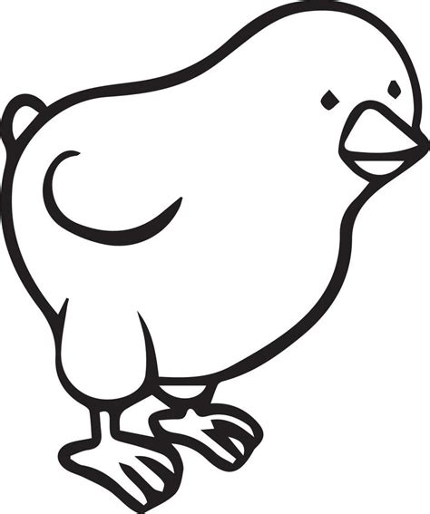 pollito lindo dibujos animados para colorear foto página descarga