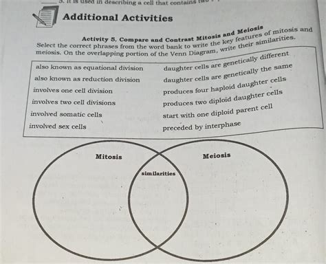Comparing Mitosis And Meiosis Mitosis And Meiosis Lesson Plan The