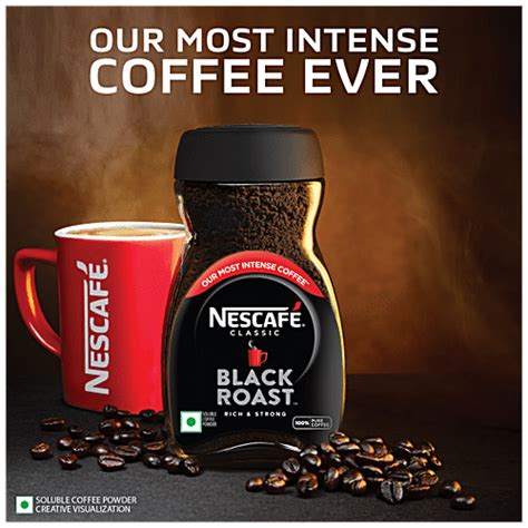 Nescafe Classic Black Roast Instant Coffee Rich Dark 100 Pure