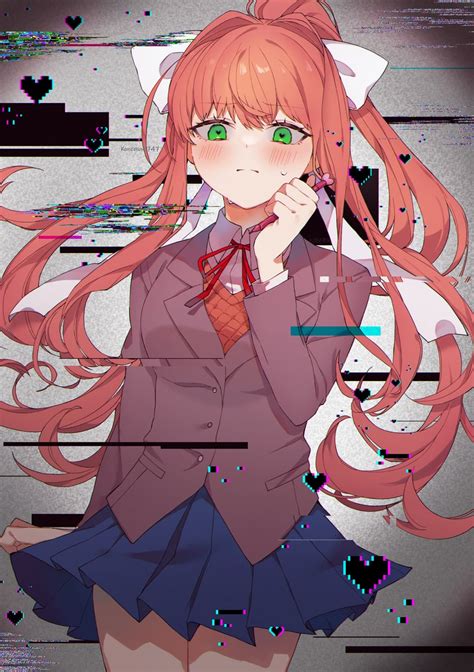 Monika Doki Doki Literature Club Drawn By Konemu Danbooru