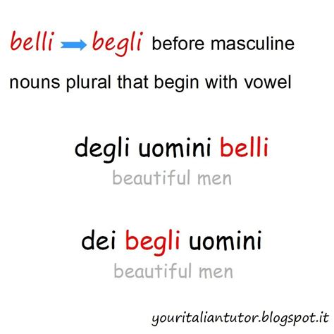 Italian Adjective Before Or After Noun
