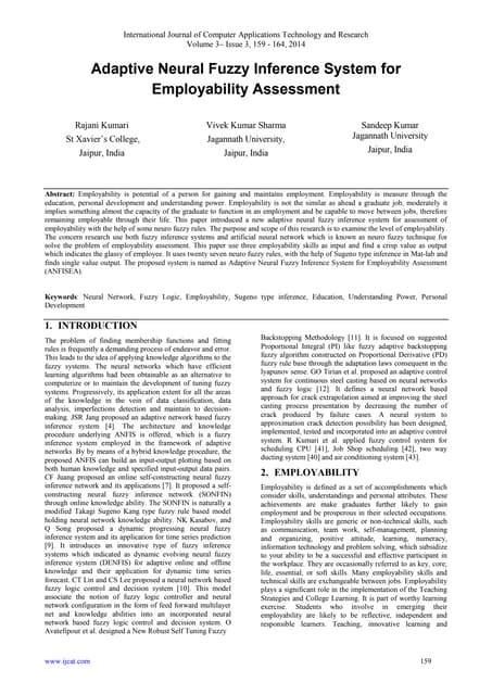 adaptive neural fuzzy inference system for employability assessment pdf