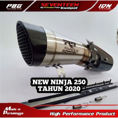 Jual KNALPOT R9 NINJA 250 FI KARBU MONO Z250 MT25 R25 CBR250RR CBR250R