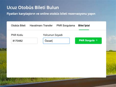 Otobüslerde PNR numarası nedir ENUYGUN