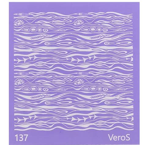 Silk Screen VeroS pour pâte polymère 90x90 mm Motif Ethnique n137 x1