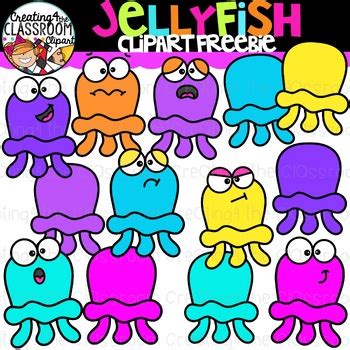 Jellyfish Clipart Freebie Teacher Appreciation Freebie 3 TPT