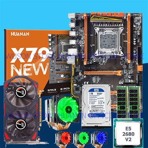 Discount Mobo HUANAN ZHI Deluxe X79 Motherboard With M 2 CPU E5 2680 V2