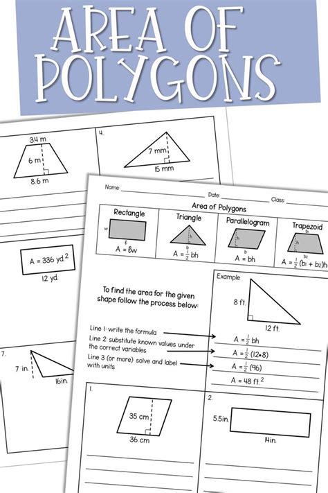 Area Of A Polygon Worksheets