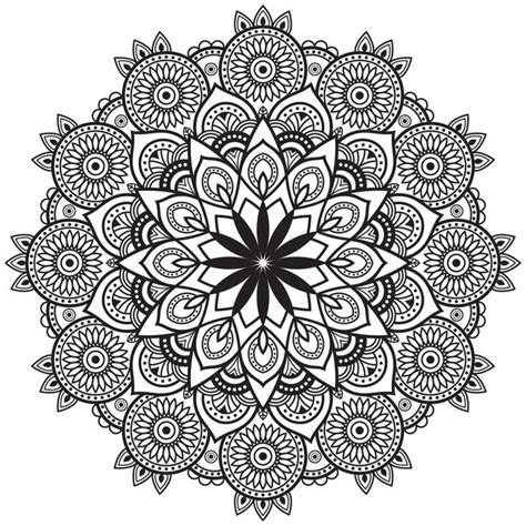 Vector de diseño de fondo de mandala blanco y negro Vector Premium