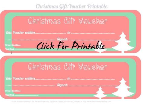 Free Printable Christmas Gift Vouchers The Mummy Toolbox Christmas