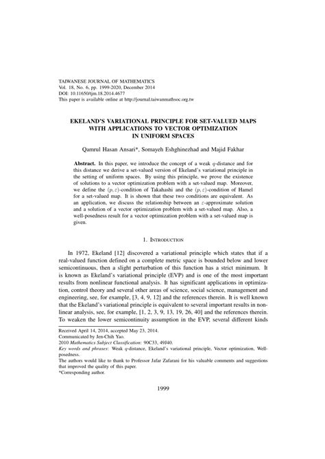 pdf ekeland s variational principle for set valued maps with applications to vector