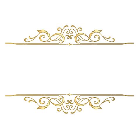 Decorative Gold Border Png Vector Psd And Clipart With Transparent