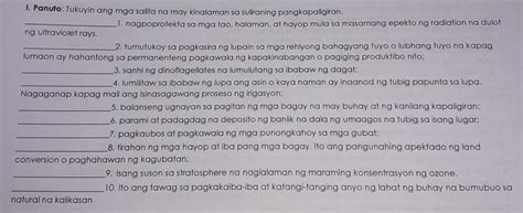 Panuto Tukuyin Ang Mga Salita Na May Kinalaman Sa Suliraning