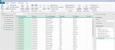 combine multiple text file data using power query data analytics