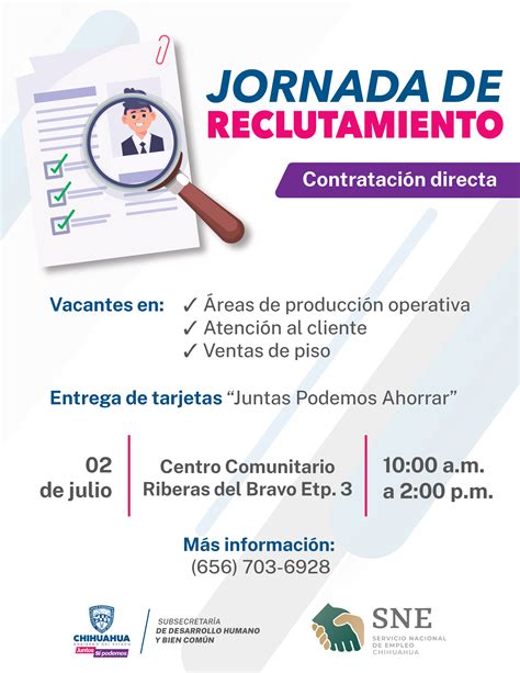 Invita Estado A Jornada De Reclutamiento Laboral En Riberas Del Bravo