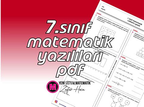 7 Sınıf Matematik Yazılı Soruları ve Çözümleri Yeni Sistem Matematik