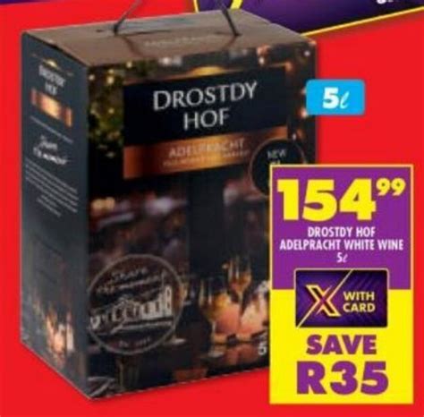Drostdy Hof Adelpracht White Wine 5 ℓ offer at Shoprite Liquor
