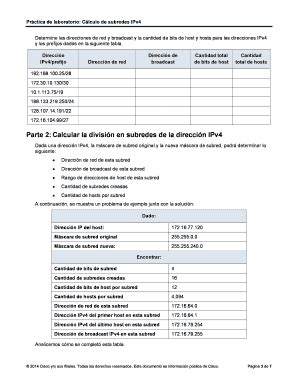 Fillable Online Itroque Edu Prctica De Laboratorio Clculo De Subredes