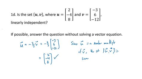 linear algebra linear independence problems youtube