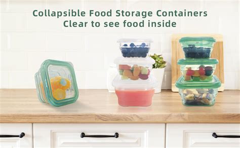 Amazon KVK Silicone Collapsible Food Storage Containers With