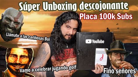 Super Unboxing Placa de 100k suscriptores con todo lo que incluye más