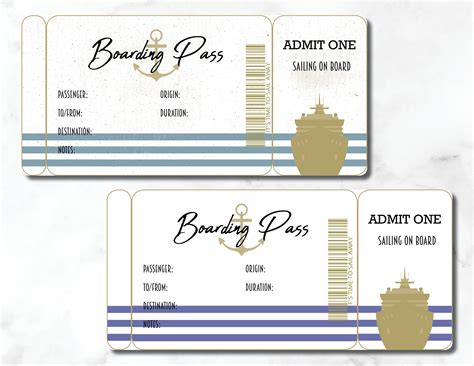 Retirement Cruise Ticket T Printable Boarding Pass Template Porn Sex