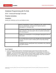 Plsql Practice Pdf Oracle Academy Database Programming