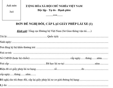 Mẫu Đơn Xin Cấp Lại Giấy Tờ Xe Hướng Dẫn Và Thủ Tục Trung Tâm Đào