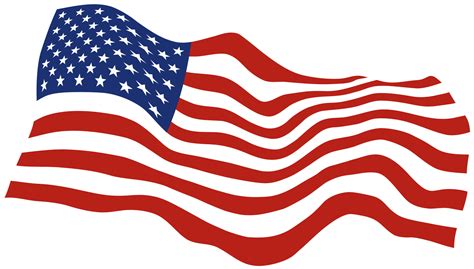 Bandeira Americana Balan Ando Ao Vento Png