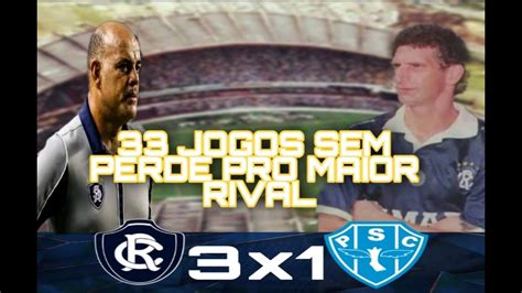 Remo 3x1 Paysandu Parazão 1997 Último Jogo do Tabu de 33 Jogos