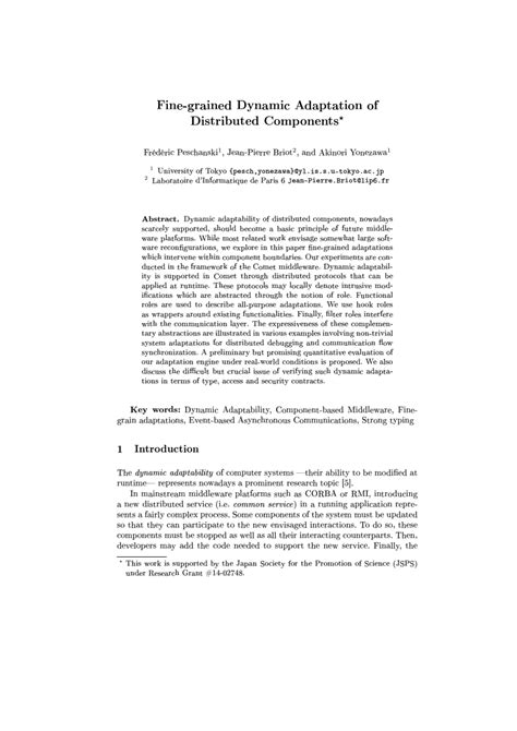pdf fine grained dynamic adaptation of distributed components