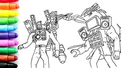 Menggambar Titan Cameraman Corrupted Vs Titan Tv Man Full Power