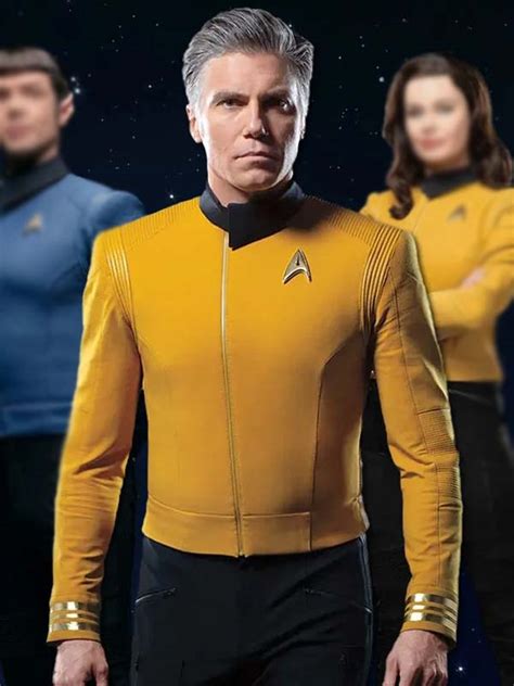 New Worlds Star Trek Strange Anson Mount Yellow Jacket Jacket Hub
