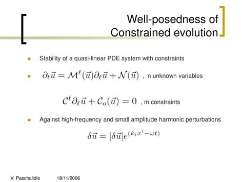 ppt well posedness constrained evolution of 3 1 formulations of general relativity powerpoint
