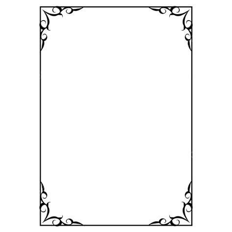 Black A Floral Border A Border Border Paper Png Transparent