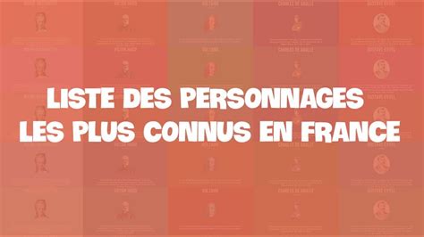 Fiche Personnages historiques français les plus connus YouTube