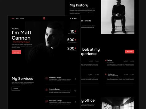 Darkfolio X Dark Mode Portfolio Webflow Template On Behance