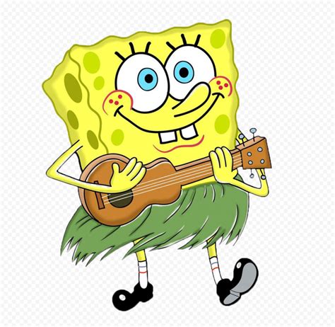 Hd Spongebob Playing The Guitar Illustration Png Citypng The Best