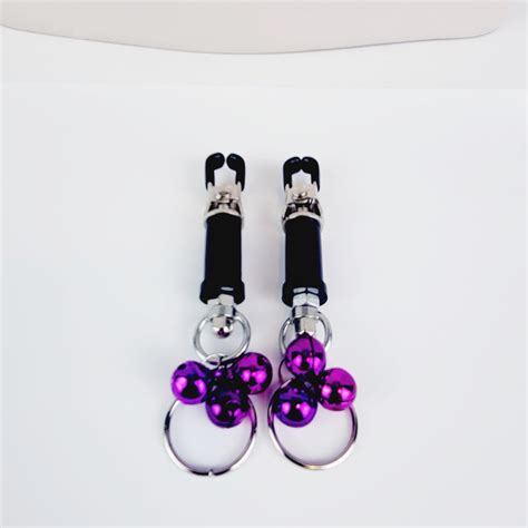 BDSM Nipple Clamps Barrel Nipple Clamps With Bells And Pull Etsy