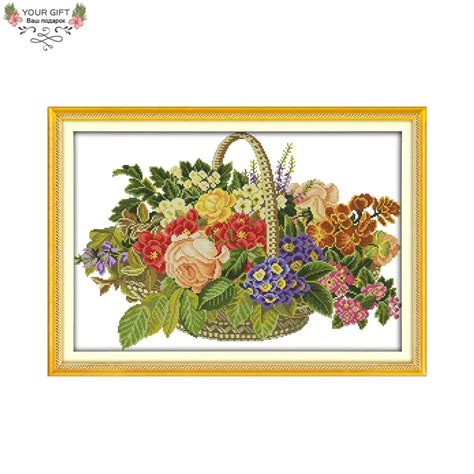 Vreugde Zondag Bloem Woondecoratie H362 1 14CT 11CT Stamped Geteld De